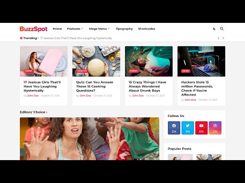 BuzzSpot - Responsive Viral & News Blogger Template