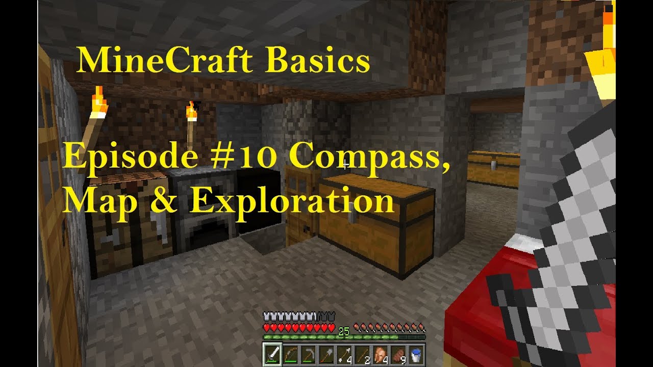 MineCraft Basics 010: Compass Map and Navigation