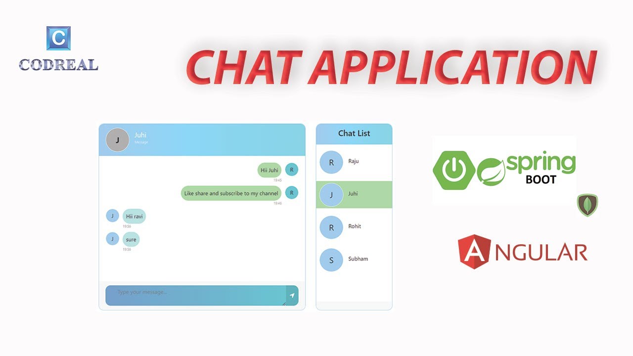 Chat Application using Angular And Spring Boot