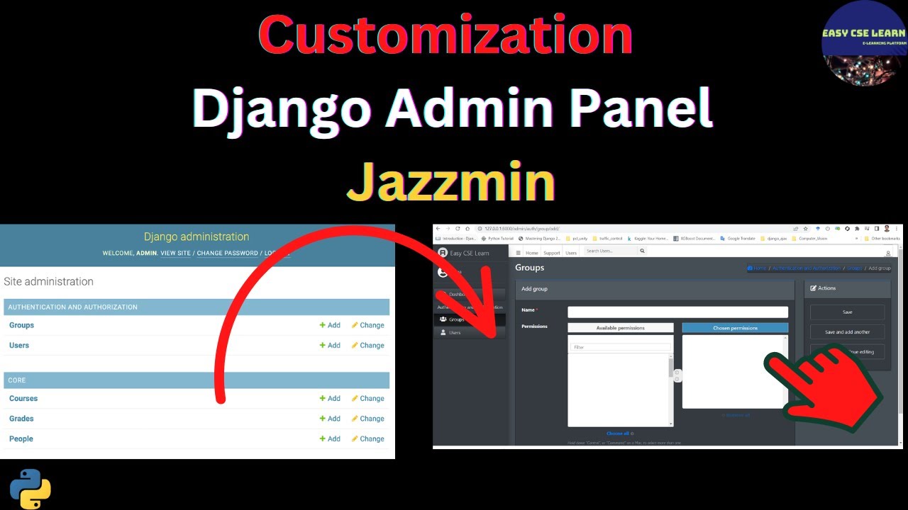 Django Custom Admin Panel | part 02 |  Learn how to make a custom admin panel in Django Jazzmin