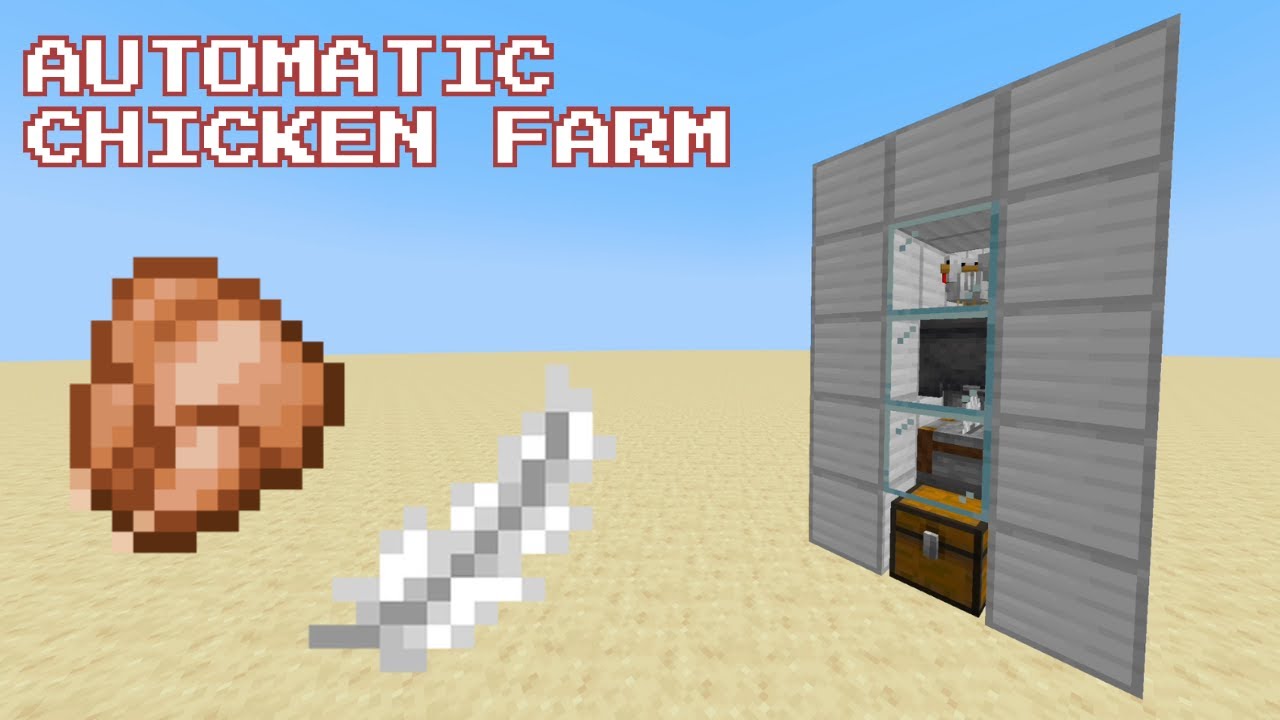 How to build an automatic chicken farm in Minecraft