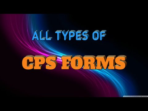 All CPS FORMS AND THEIR LINKS FOR DOWNLOAD