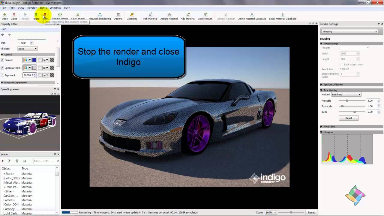 SkIndigo Basic Material Settings