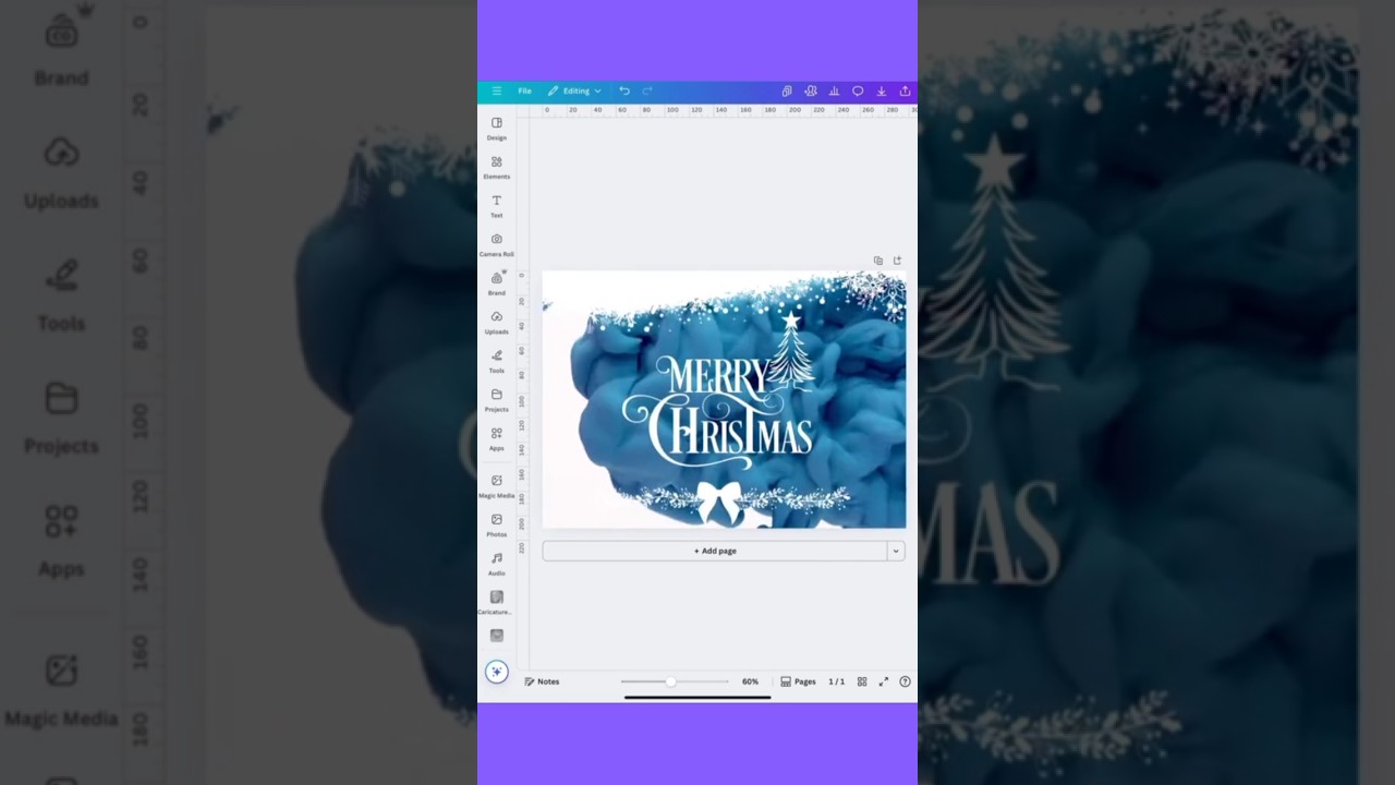 How to create Merry Christmas animation using canva #shorts