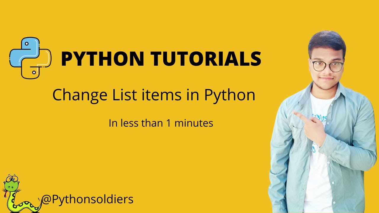 Change List items in Python Tutorial #tutorial #python #change #list