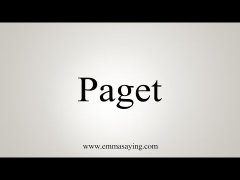 How To Say Paget