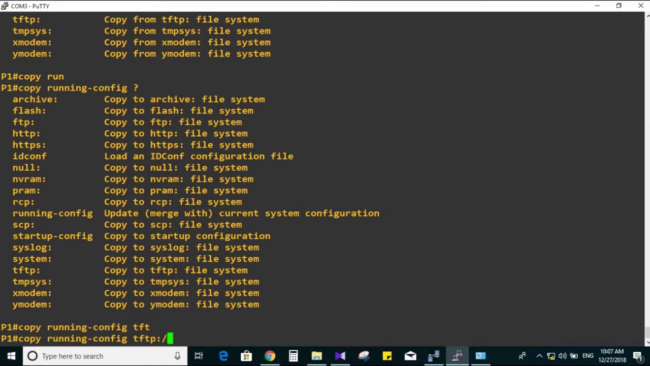 Backup Cisco Router's config files