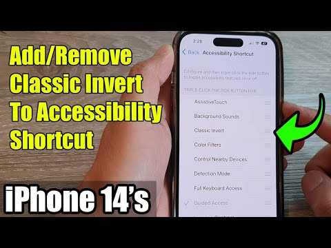 iPhone 14's: How to Add/Remove Classic Invert To Accessibility Shortcut Triple-Click Side Button