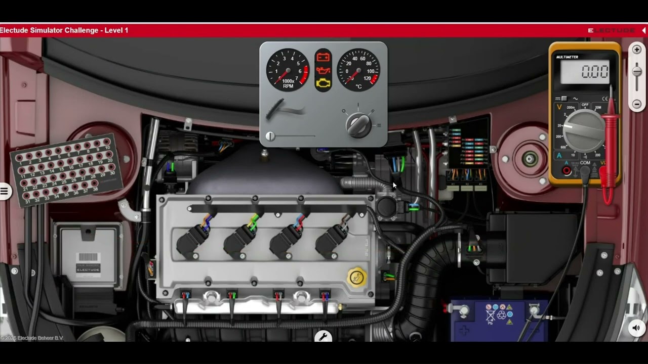 Electude Simulator Challenge: U0100, U0107 Engine Not Running.