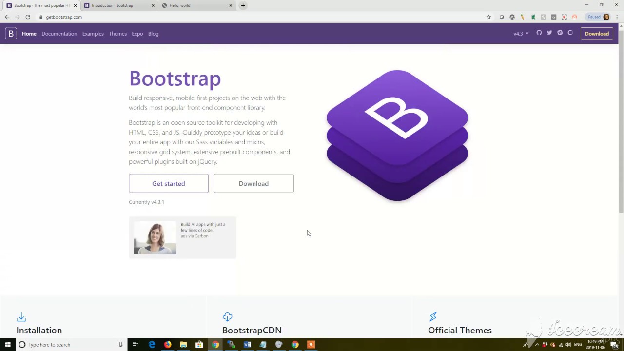 Bootstrap Starter File