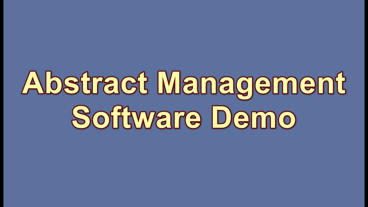 Abstract Management Software Admin