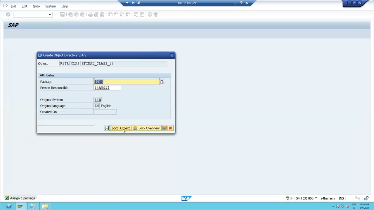 21 - ABAP OOPS - Inheritance and Final Class Part1