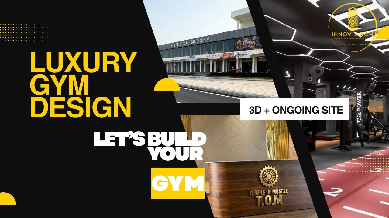 Transforming a luxury gym space 💪✨ 3D to site walkthrough by Innov Architect & Interior 🏋️‍♂️