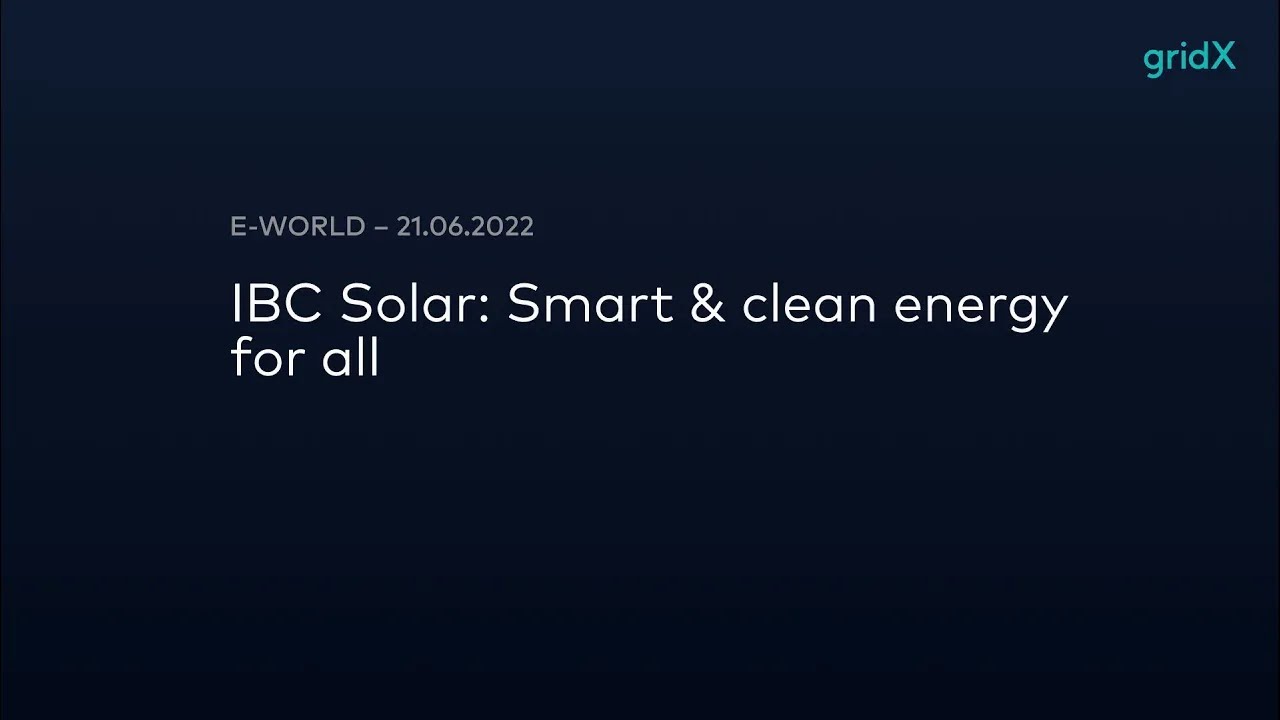 gridX x IBC - Smart and clean energy for all | gridSession