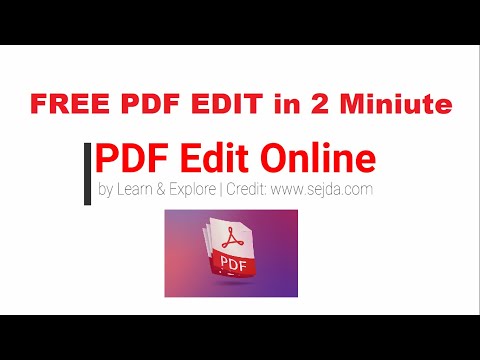 How to Edit PDF online Free | www.sejda.com