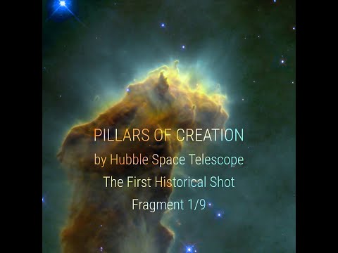 Pillars of Creation by Hubble Space Telescope — Historical First Shot — Fragment