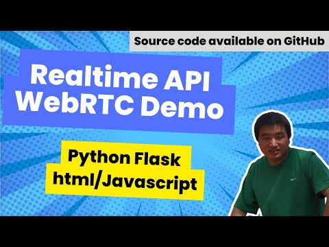 Demo OpenAI Real-time API with WebRTC + Function calling | Python flask and JavaScript
