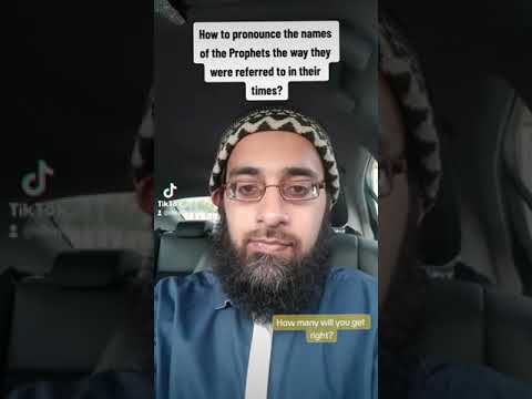 How to say the names of some Prophets (in their times)