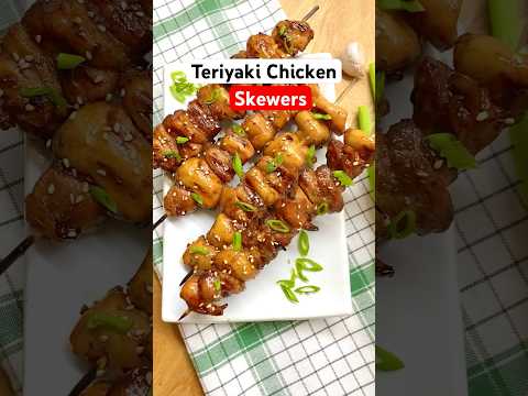 Teriyaki Chicken Skewers 🍯 🧄