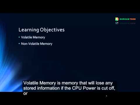 Video 6 (Volatile/Non-Volatile Memory)