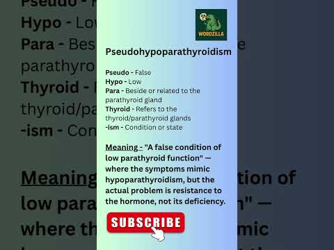 Pseudohypoparathyroidism word | ABCWordzilla #english #biology #englishlearning #education