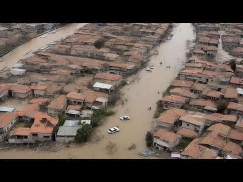 Italy river overflow submerging Liguria! Streets flooded as heavy rain strikes the city