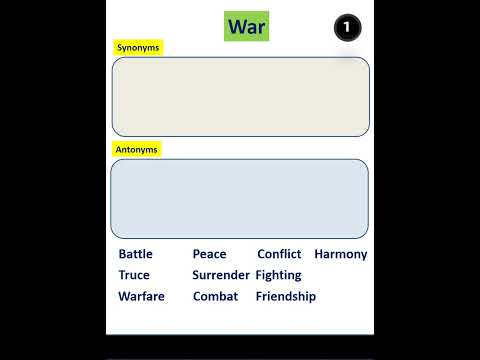 War - Synonyms and Antonyms