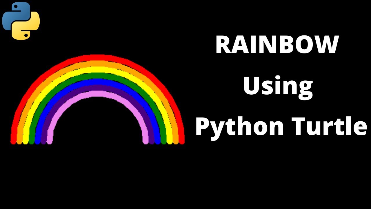 Python program to draw Rainbow using python turtle graphics || Simple program