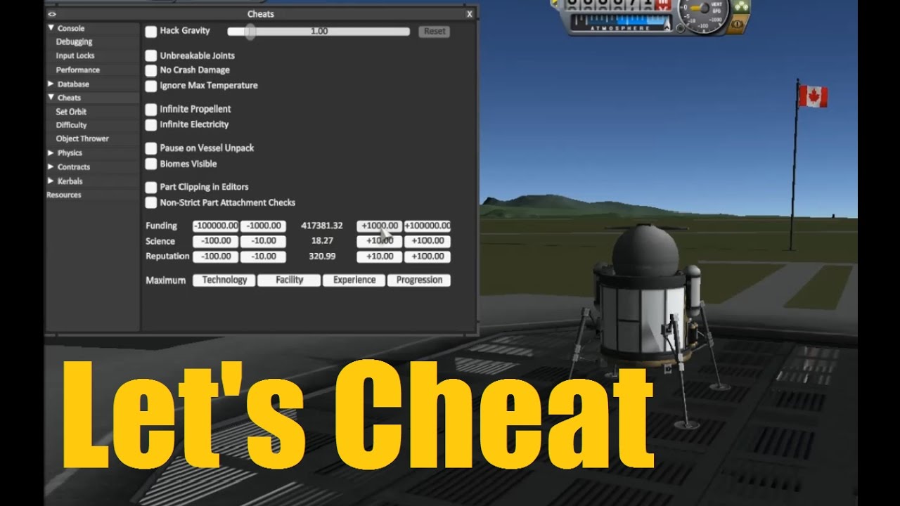 Let's Cheat on KSP - NEW Cheat/Debug Menu - ep158