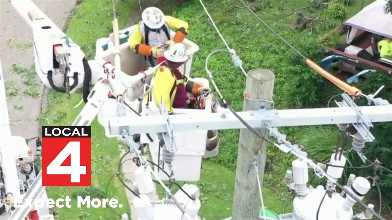 DTE Energy crews working to restore power after severe storms