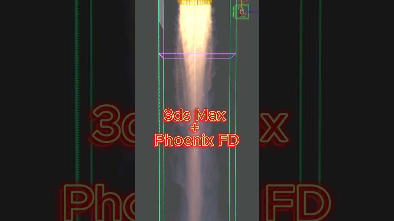 Rocket Engine Fire #3dsmax tutorial