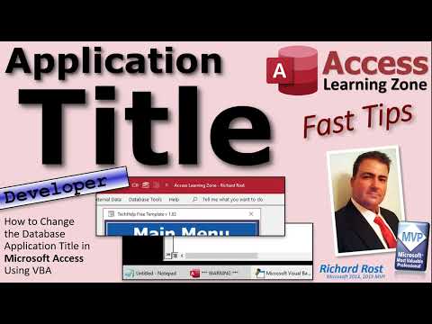 How to Change the Database Application Title in Microsoft Access Using VBA+