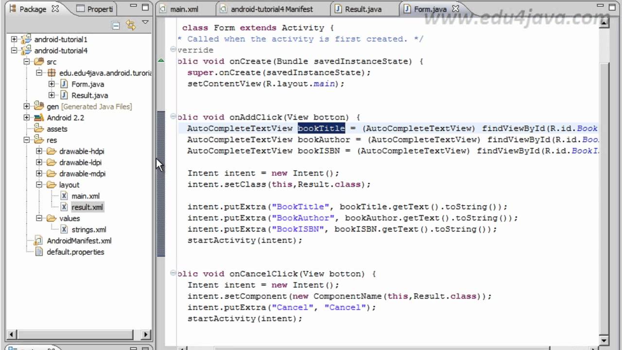 Android 5 Programming Tutorial Navigating with Intents.
