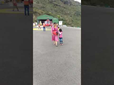 Shri Mata Vaishno Devi helicopter landing sanjichhat to Katra