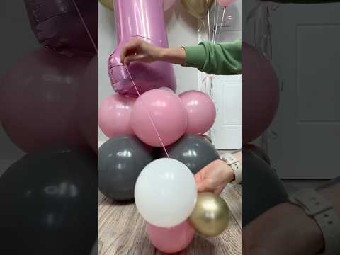 DIY at home. How to make Foil Number on the stand #foilballoons #balloons #bdaydecoration