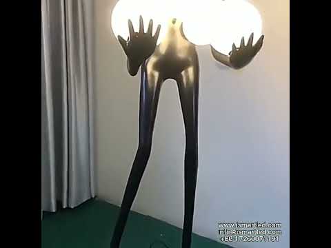 Custom Human Sculpture Hugging Ball Floor Lamp Hotel Decorative Lamps