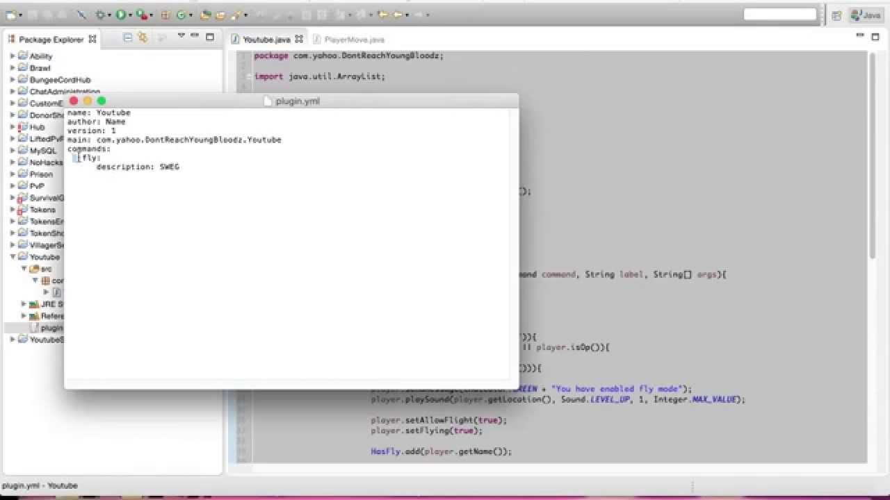 [EP1] Bukkit Coding [Fly Command]