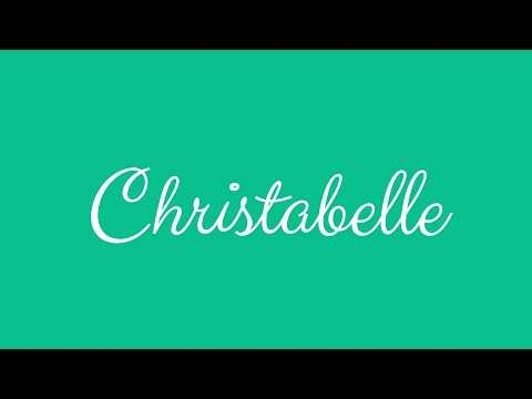 Learn how to Sign the Name Christabelle Stylishly in Cursive Writing