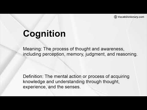 Cognition Meaning