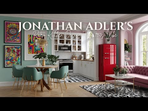 Retro Kitchen Design Tips 1950s Vibe with Jonathan Adler's Touch