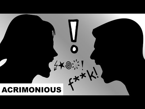 Learn English Words - ACRIMONIOUS - Meaning, Vocabulary Lesson with Pictures and Examples