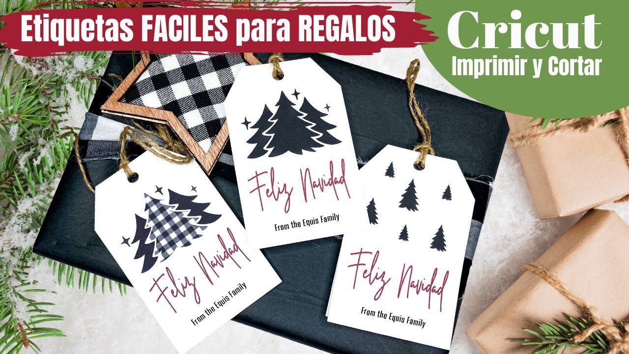Etiquetas Personalizadas para Regalos Navideños y Mas con Imprimir y Cortar de Cricut ⚡ SUPER FACIL