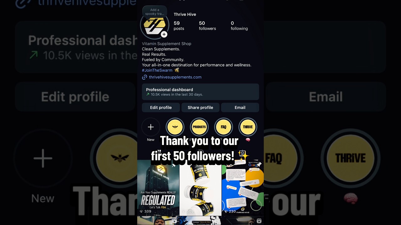 The First 50 🐝 THANK YOU Thrive Hive Community!