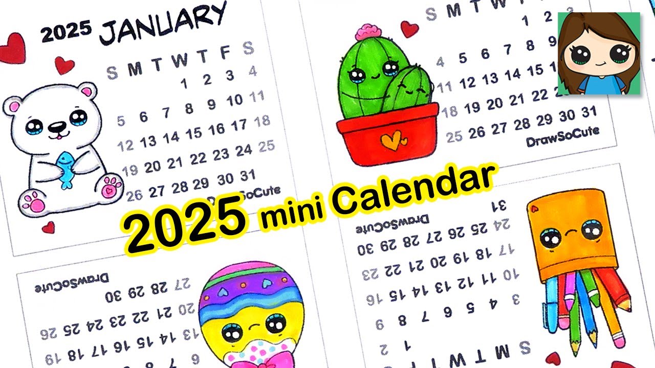 How to Make 2025 mini Desk Calendar 🥰 FREE Easy DIY Craft