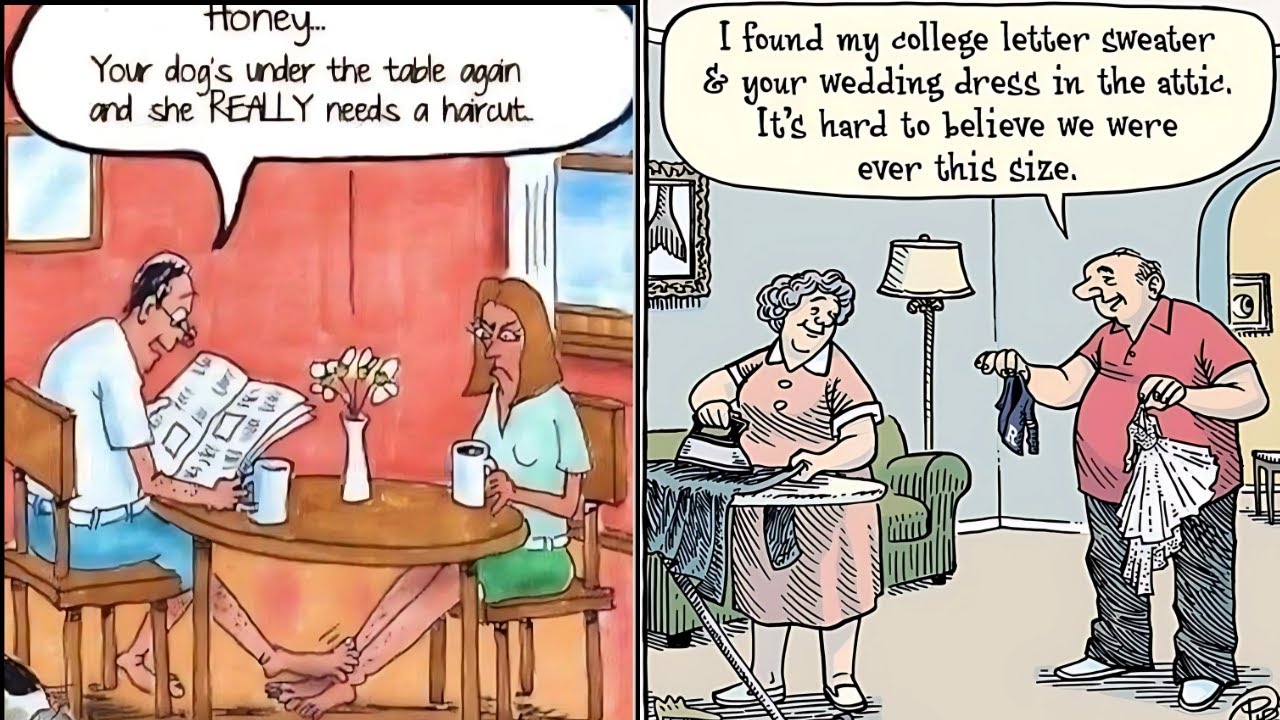 Funny Comic Strips About Marriage & Aging – Daily Laugh Dose! 😂