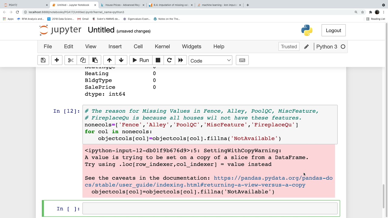 Missing Value Imputation Python Simple Imputer and KNN Imputer
