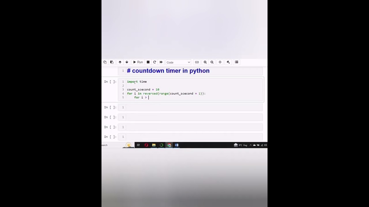How to make a countdown timer in Python|Python Countdown Timer #python #shorts