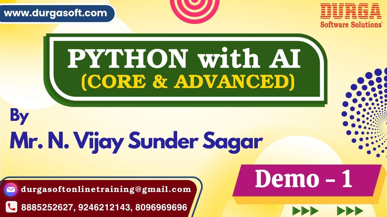 PYTHON with AI tutorials || Demo - 1 || by Mr. N. Vijay Sunder Sagar On 09-09-2025 @6AM (IST)