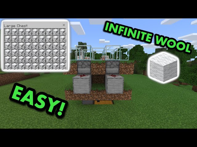 How to make an automatic wool farm in Minecraft.