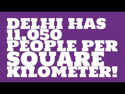 What is the land area of Delhi?